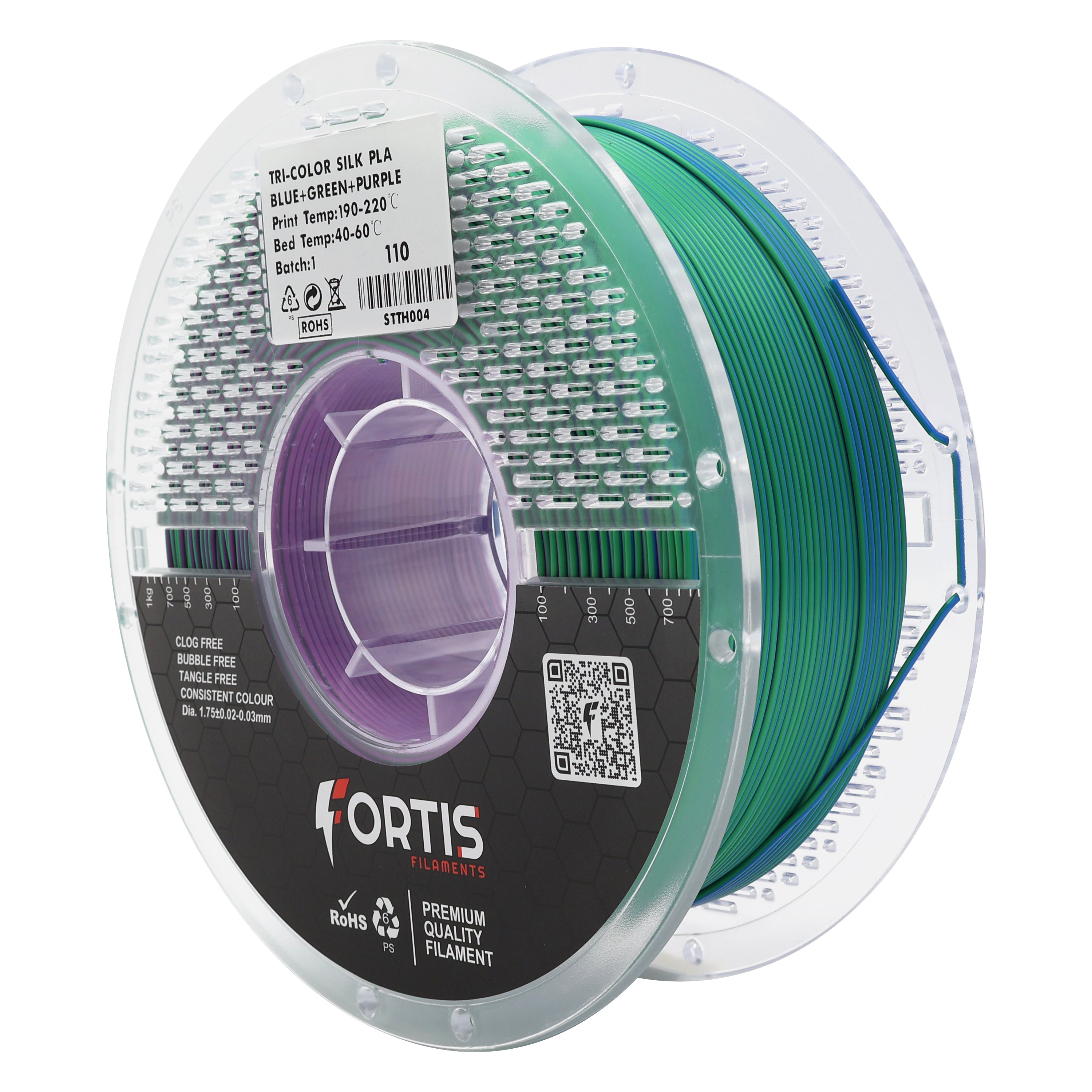 PLA Tri Blue+Green+Purple – Fortis Filaments