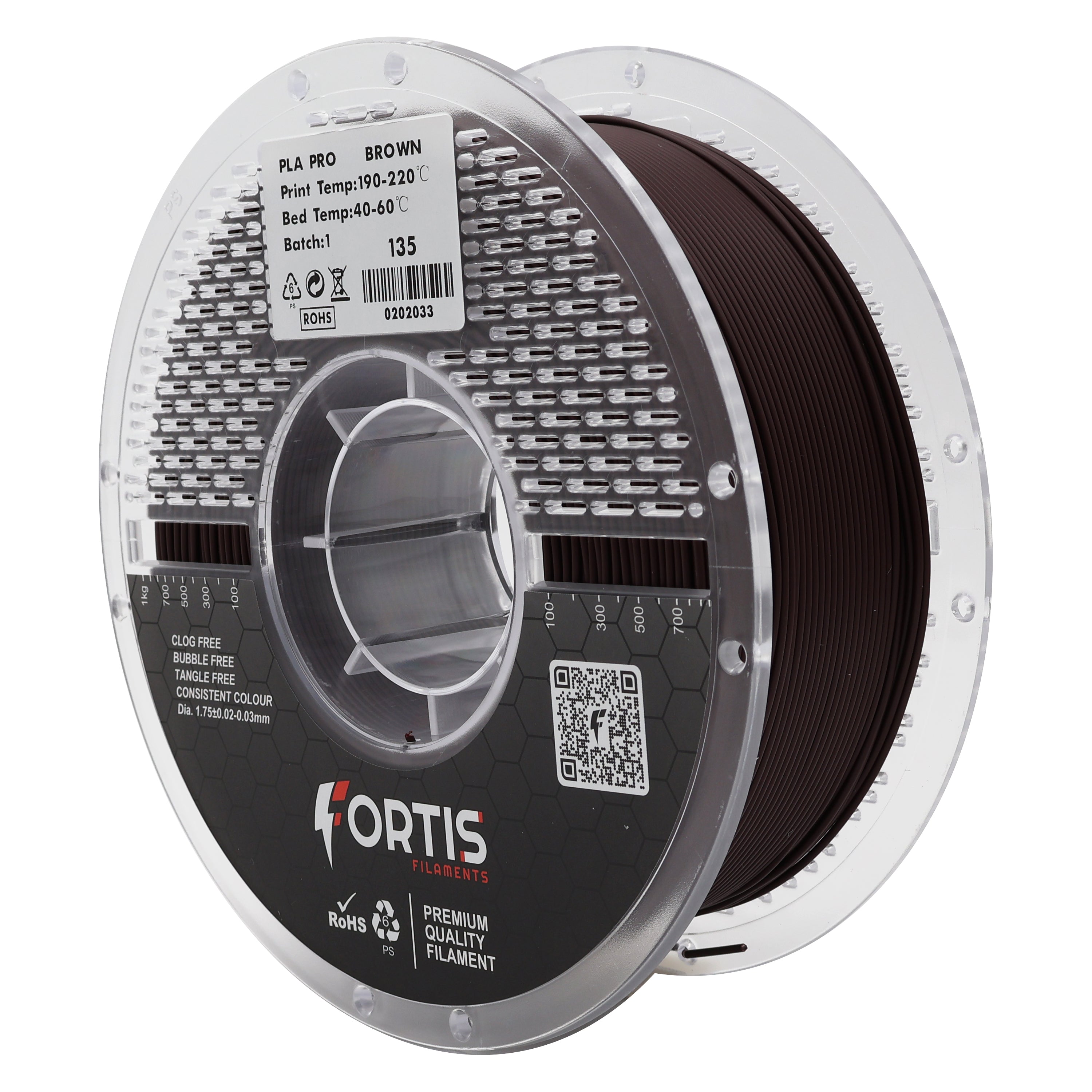 PLA Pro Brown (Burgundy) – Fortis Filaments