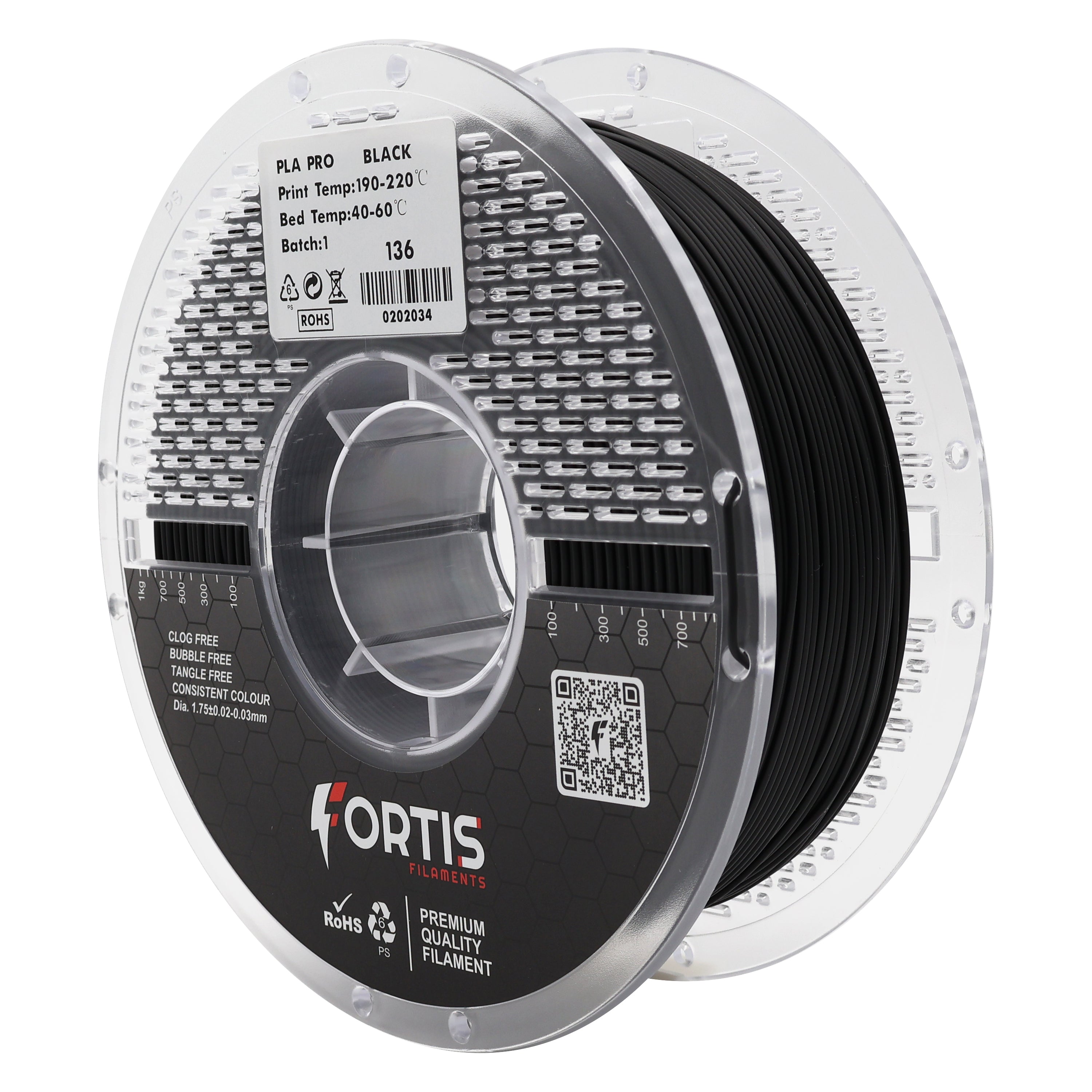 PLA Pro Black – Fortis Filaments