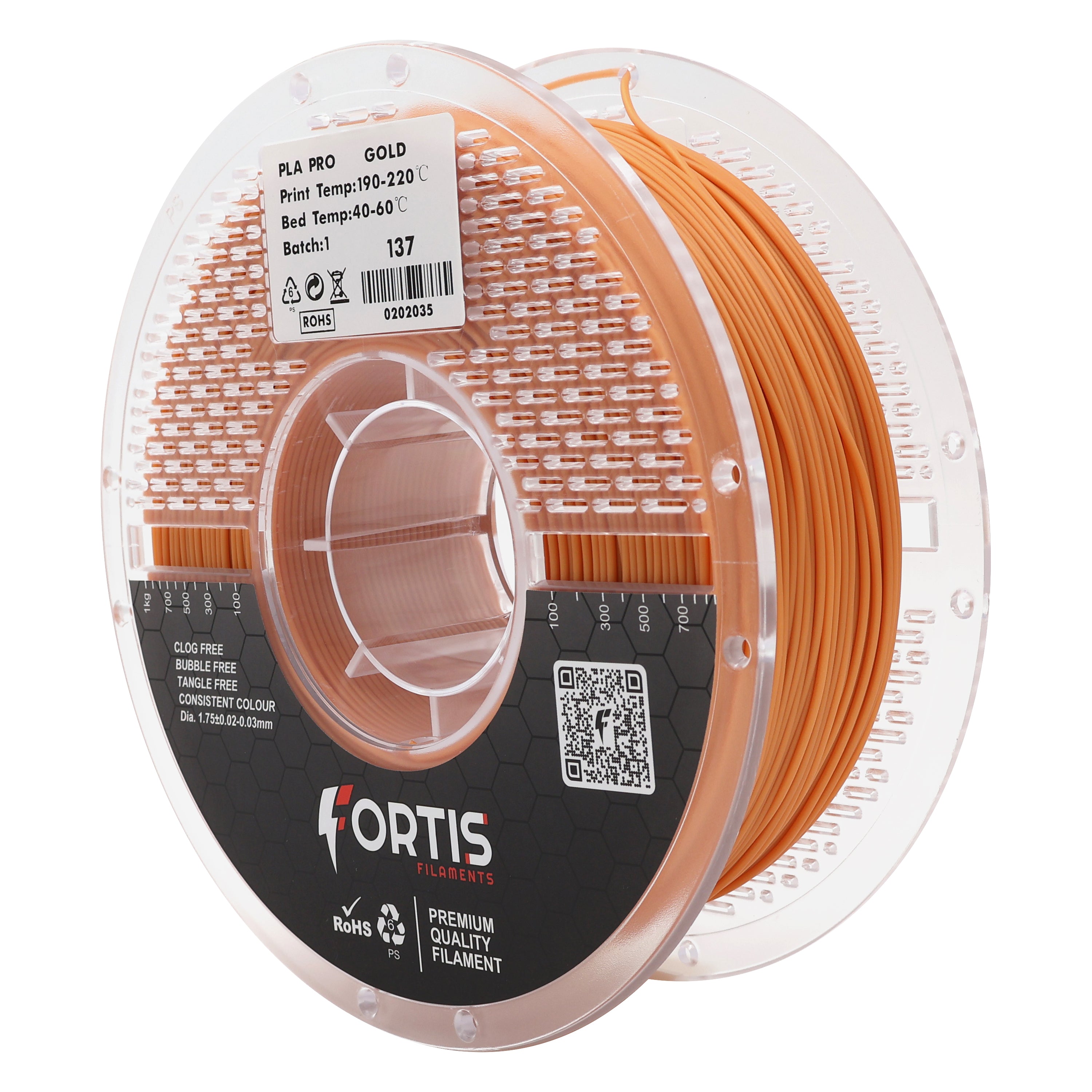 PLA Pro Gold – Fortis Filaments