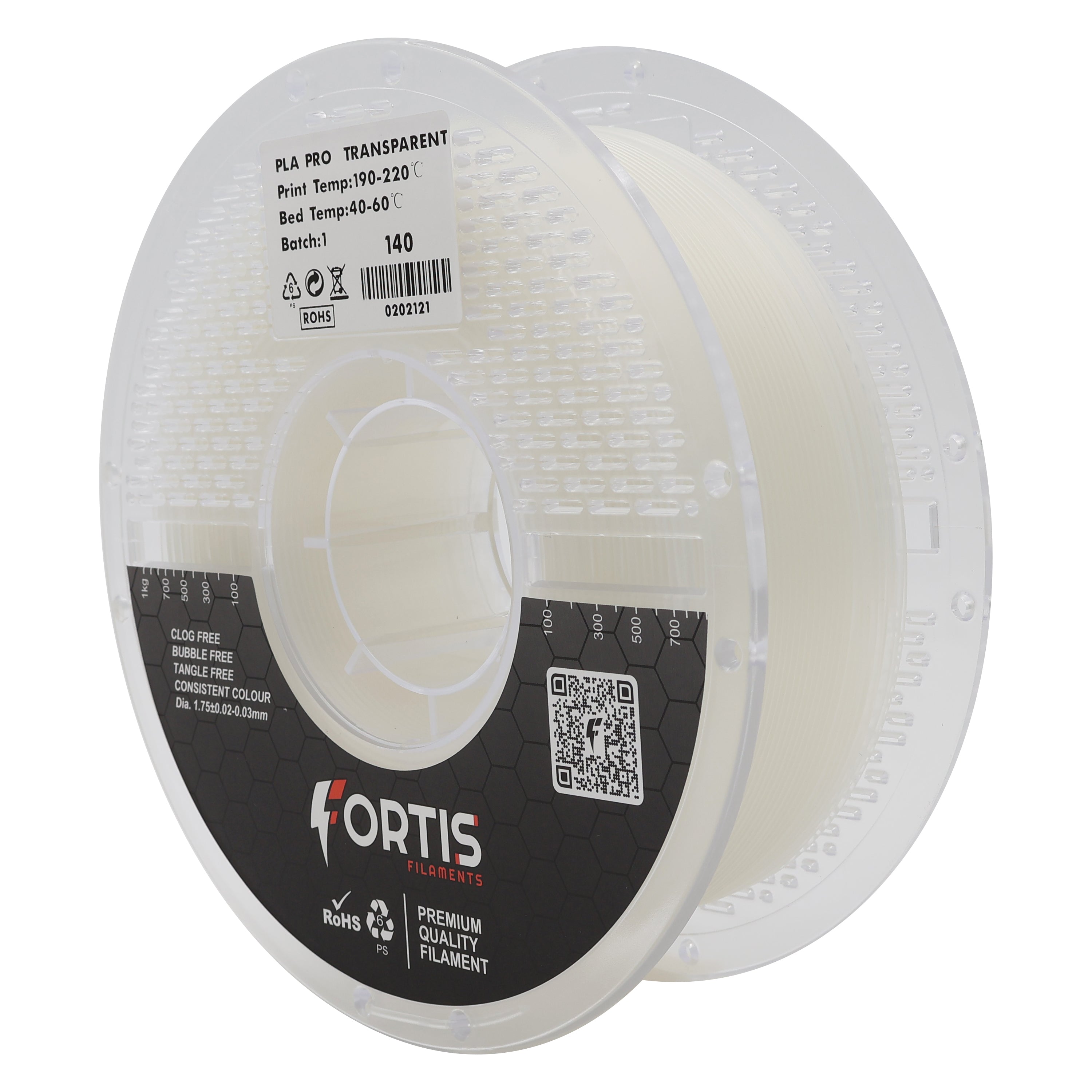PLA Pro Transparent – Fortis Filaments