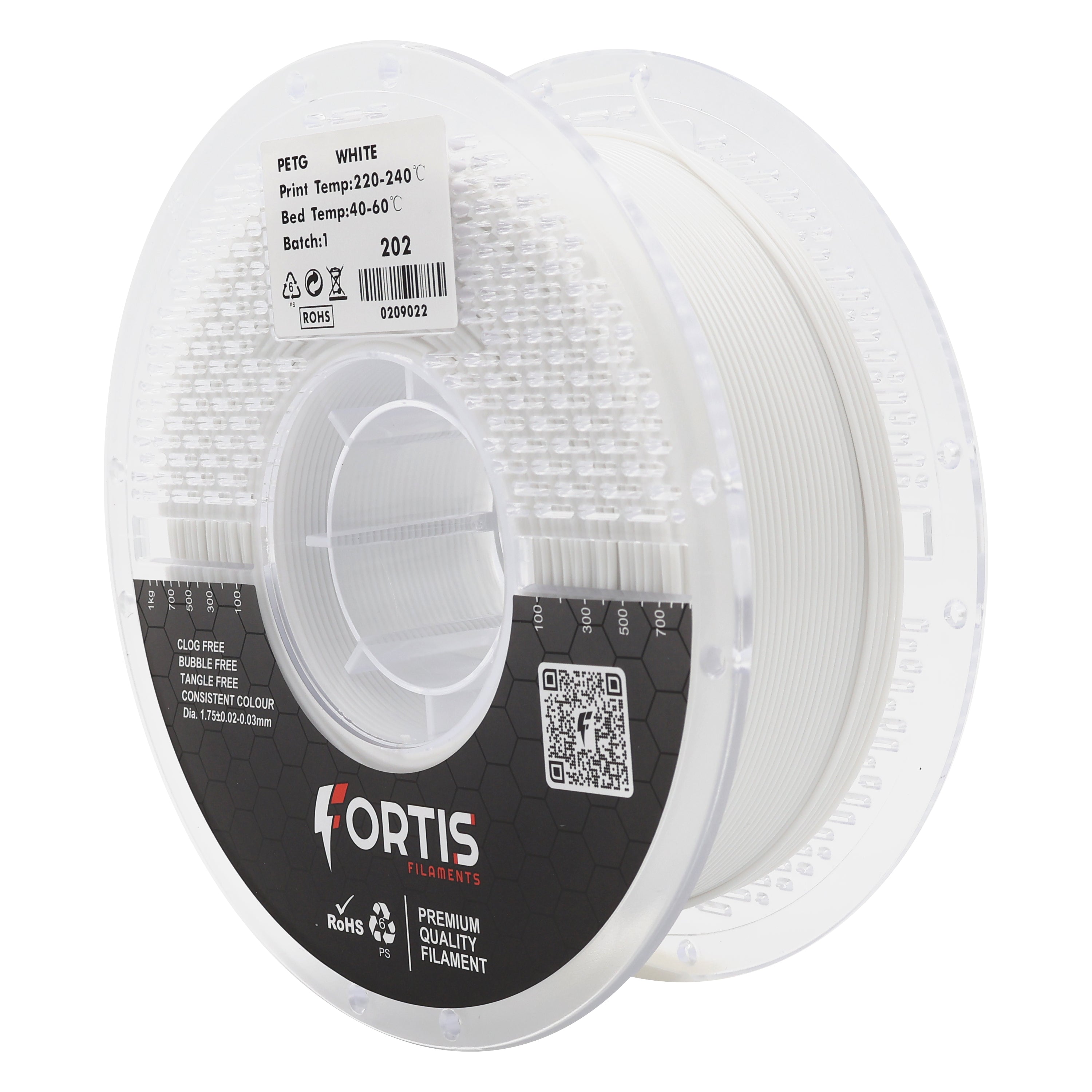 PETG White – Fortis Filaments