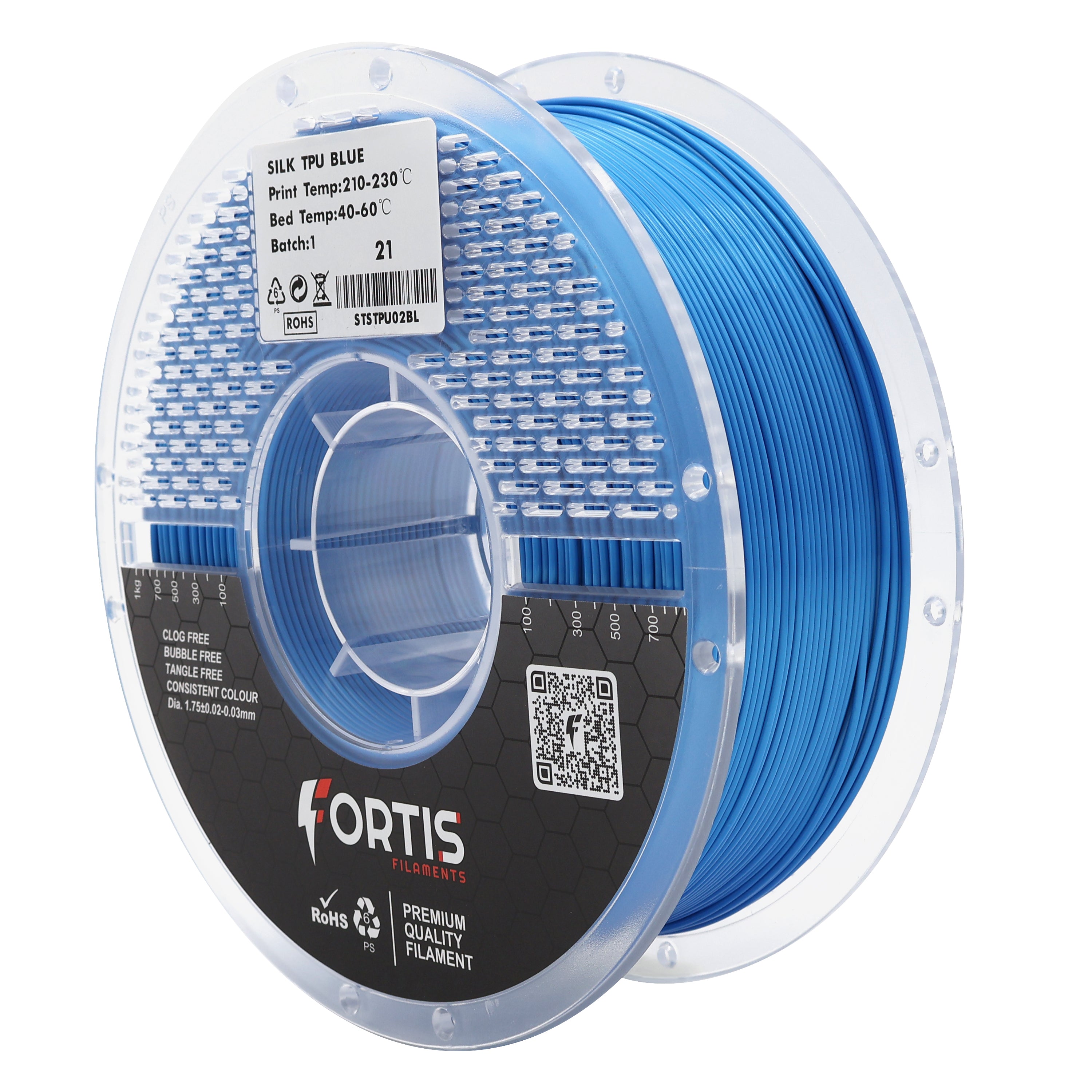 Silk TPU Blue – Fortis Filaments