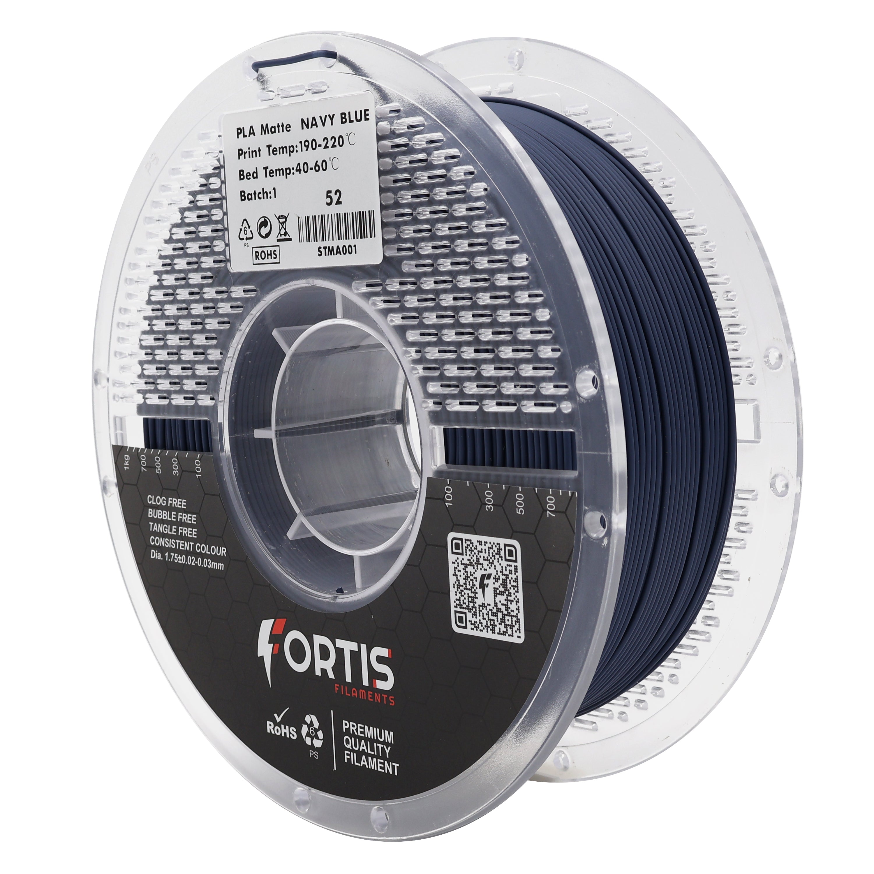 PLA Matte Navy Blue – Fortis Filaments