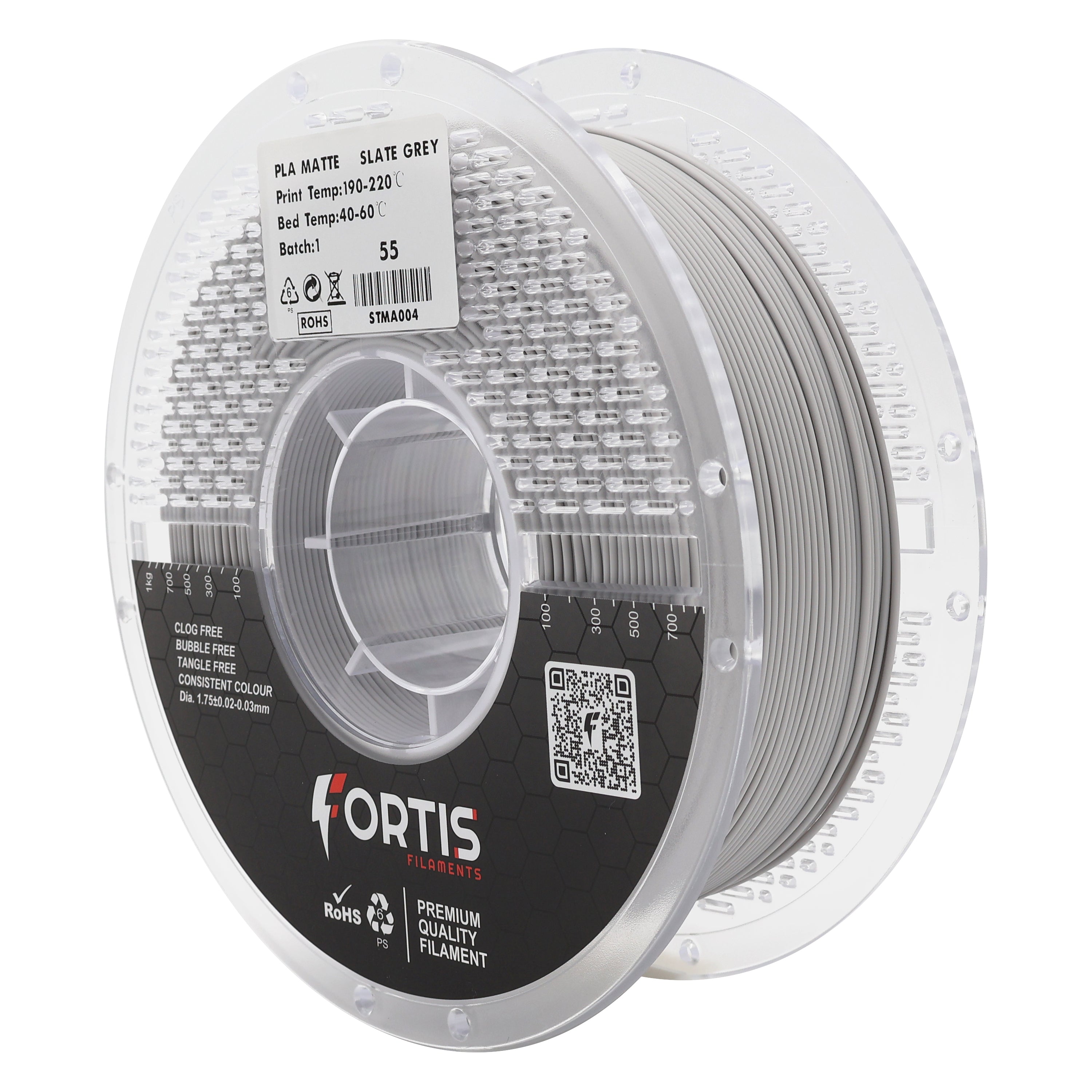 PLA Matte Slate Grey – Fortis Filaments