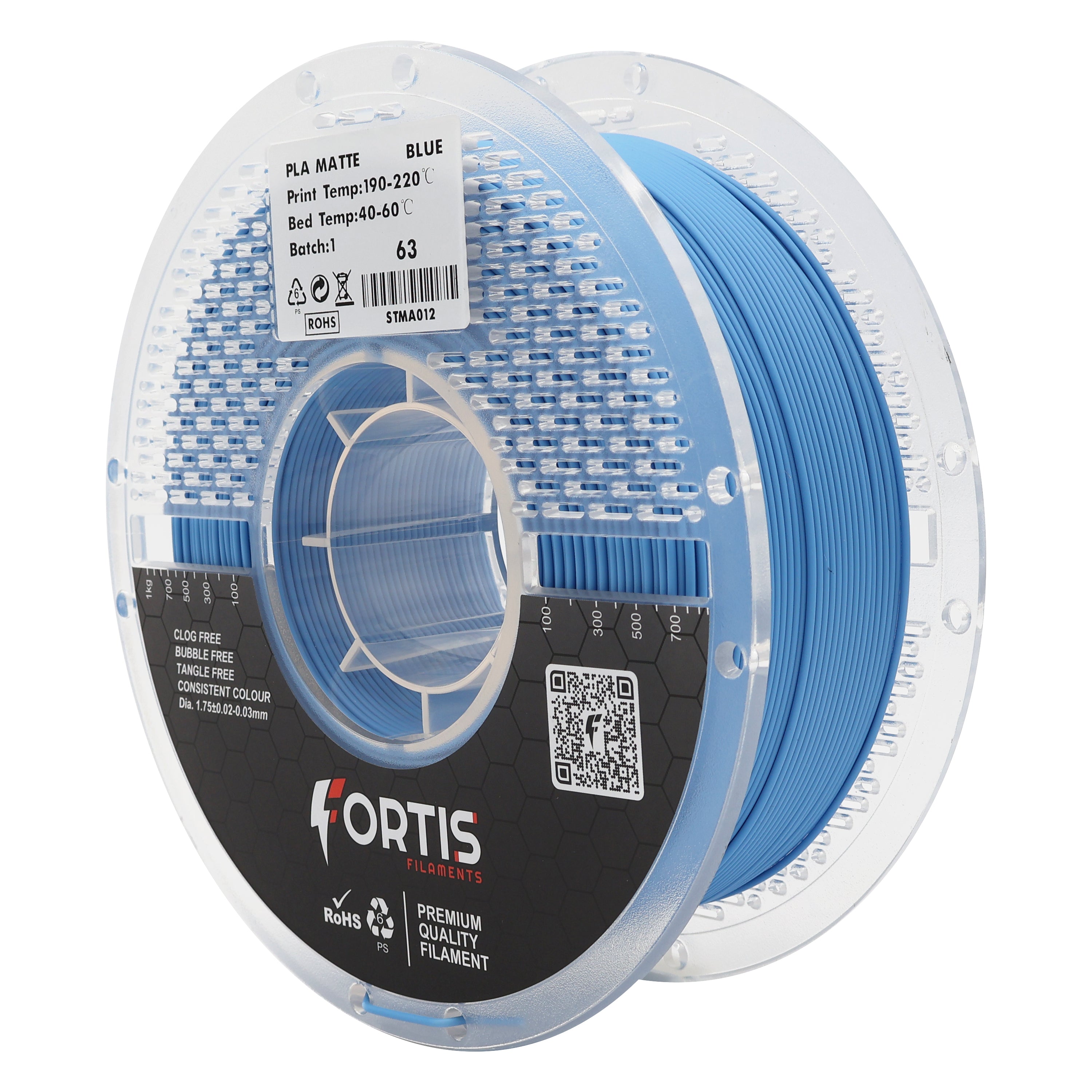 PLA Matte Blue – Fortis Filaments