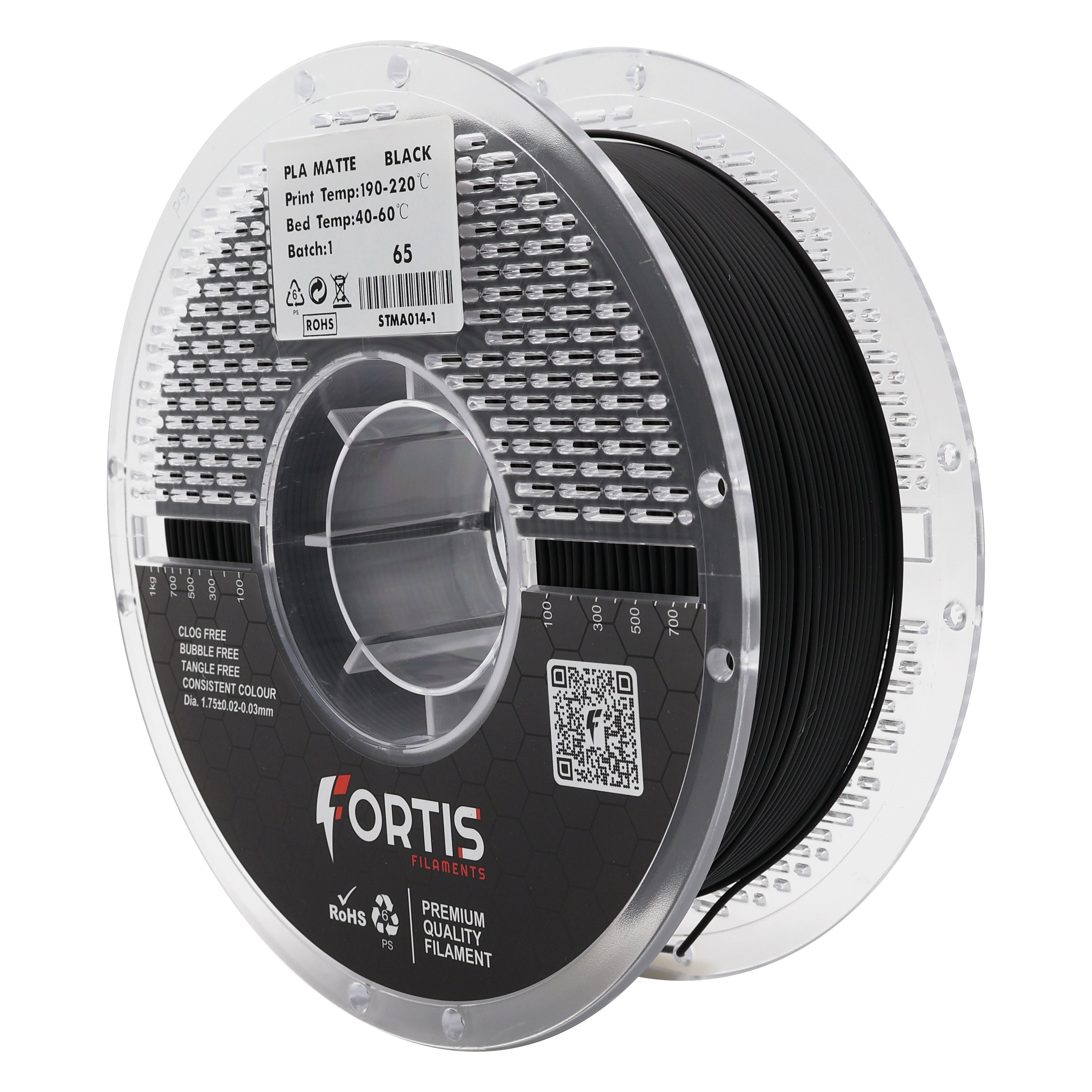 PLA Matte Black – Fortis Filaments
