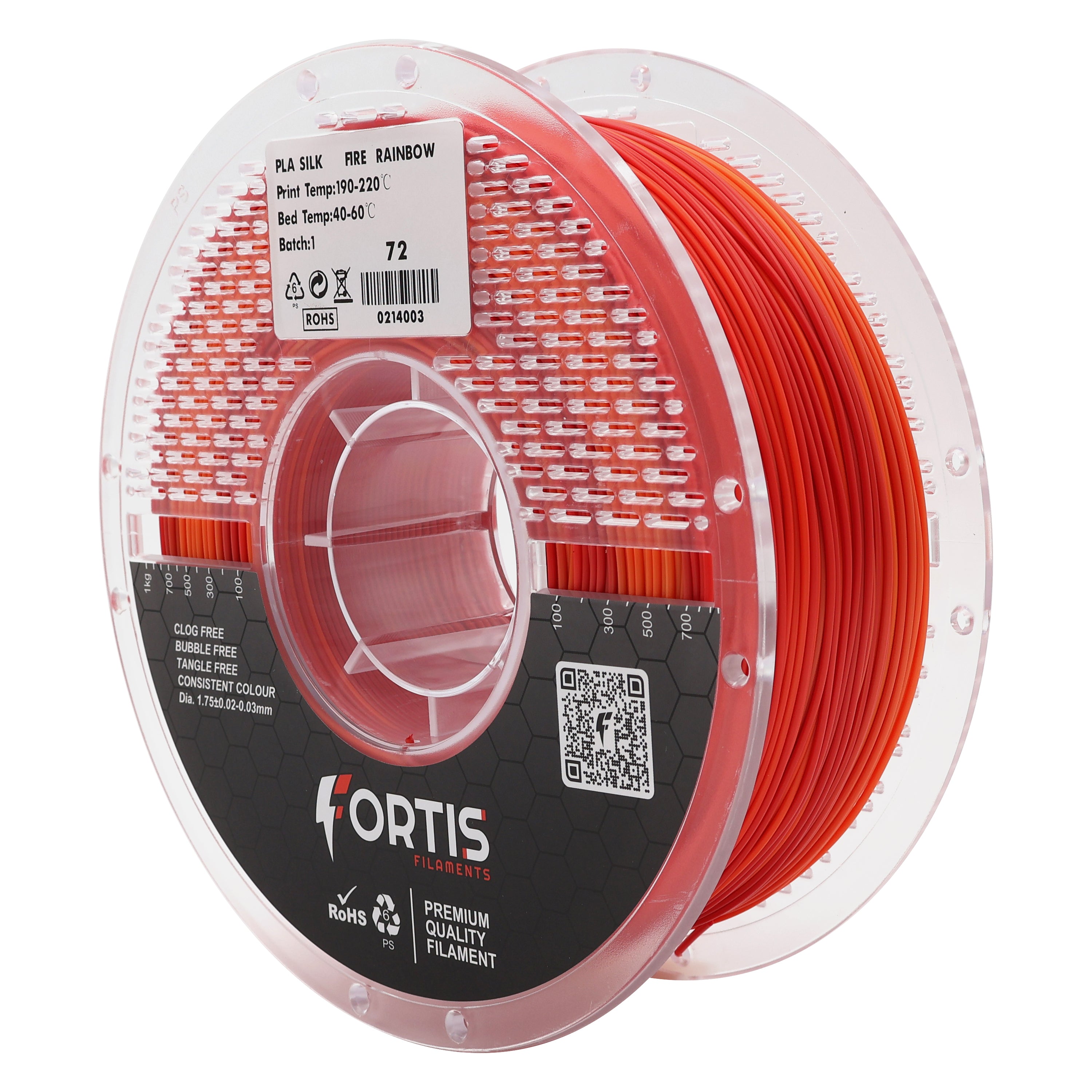 PLA Rainbow Silk Fire – Fortis Filaments