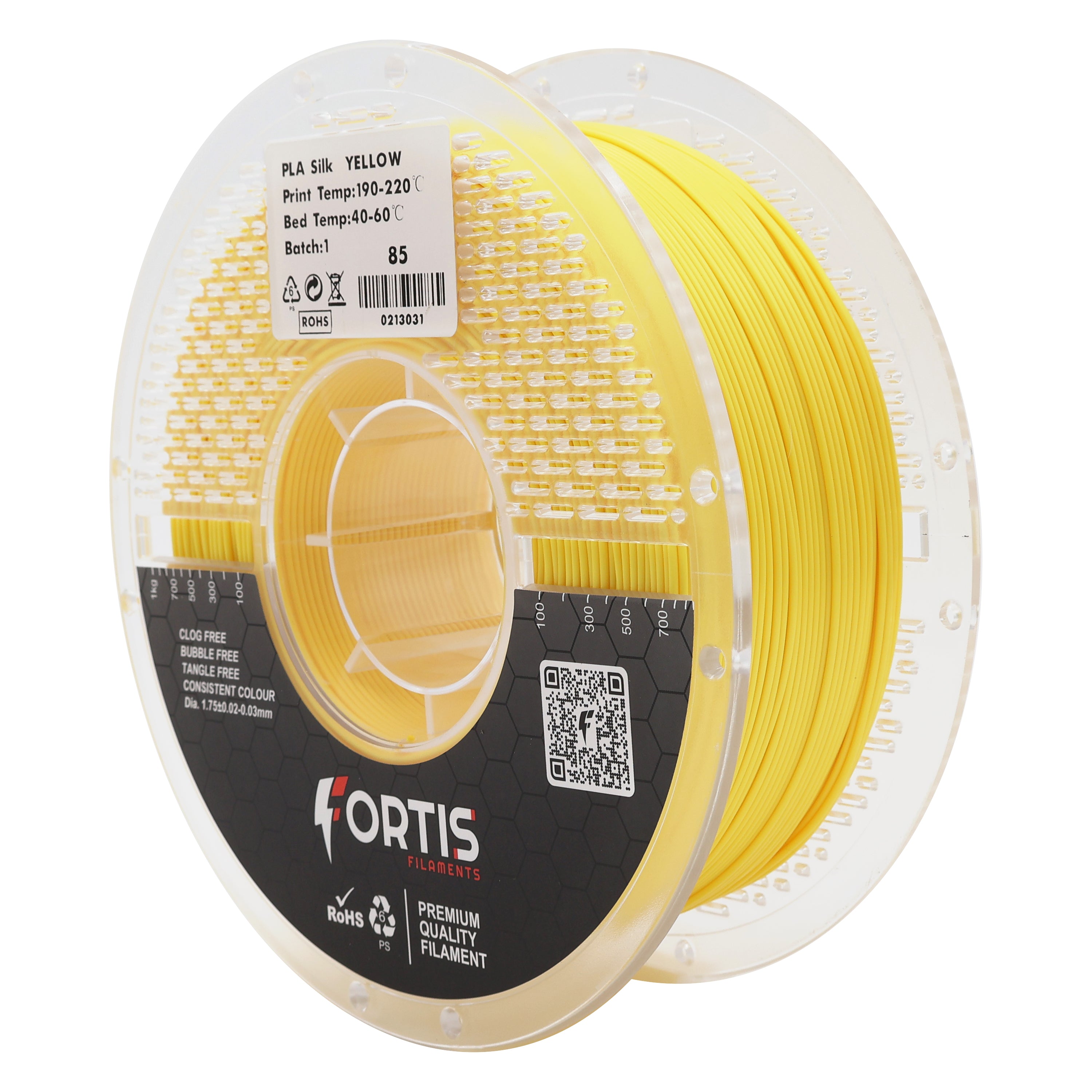 PLA Silk Yellow – Fortis Filaments